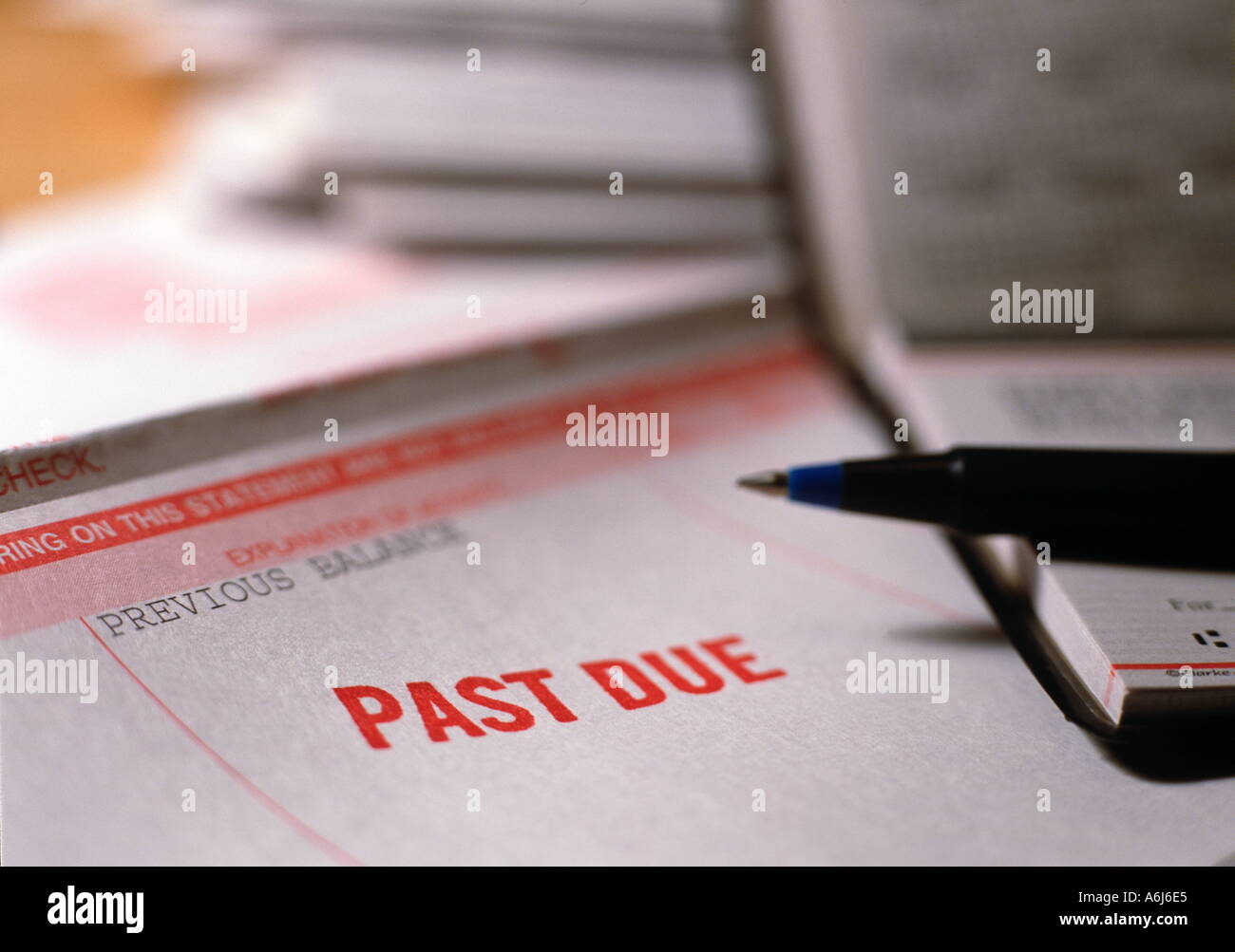 Past Due Bill Stock Photo - Alamy