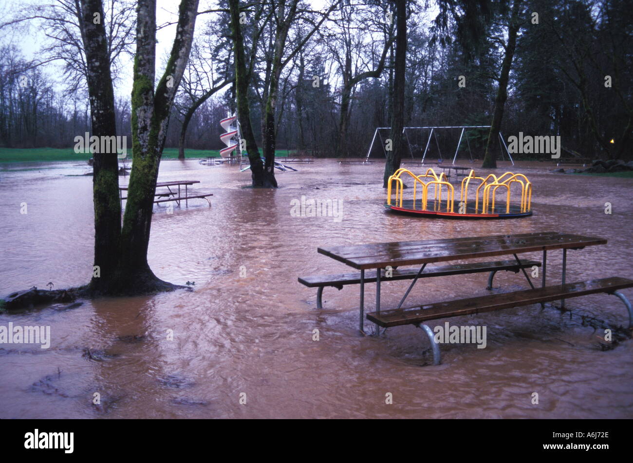 Flooded urban playground hi-res stock photography and images - Alamy