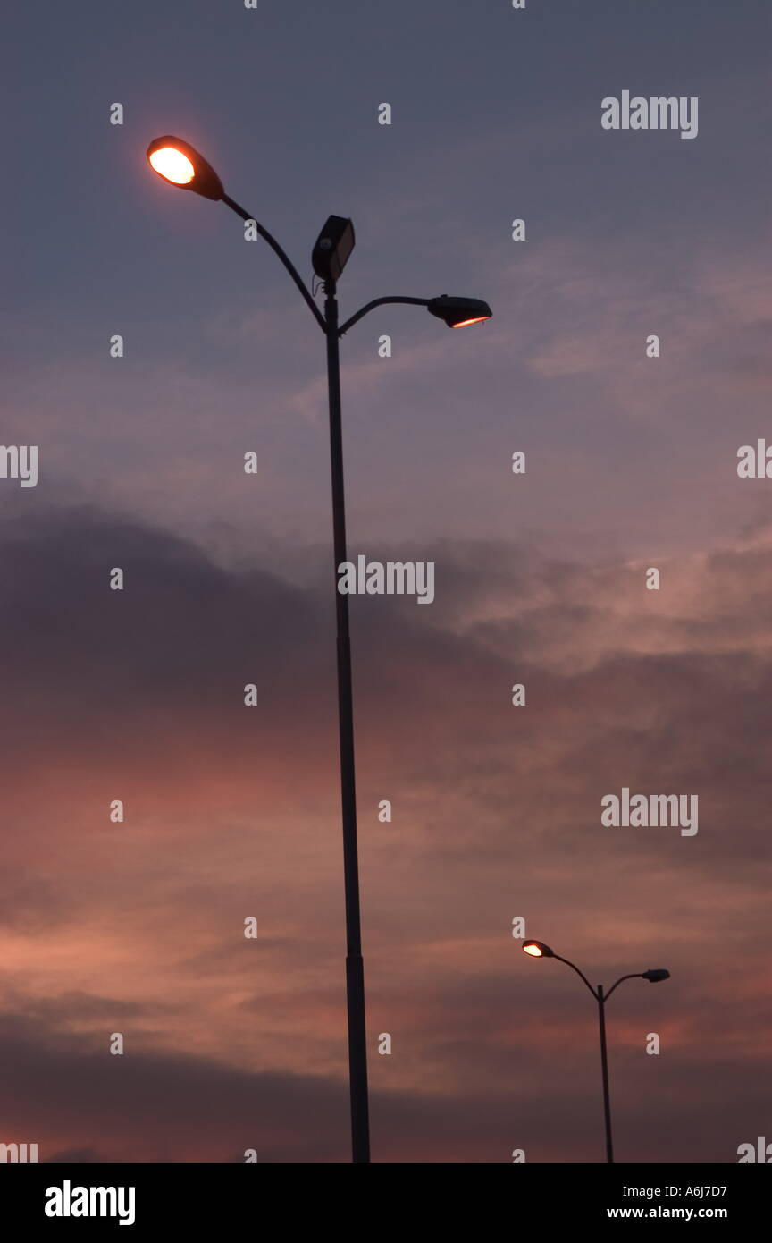 Street Lights at Dusk Stock Photo - Alamy