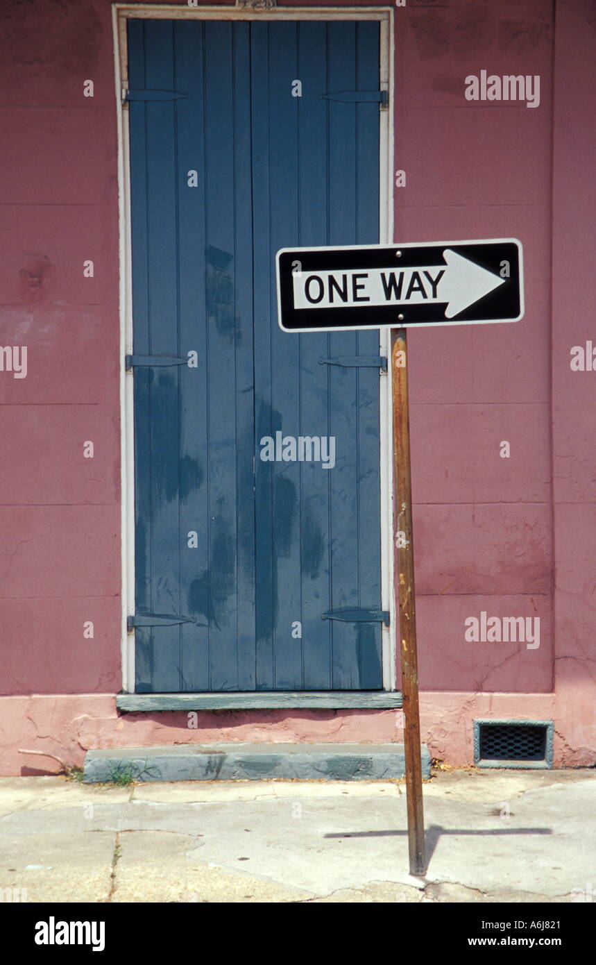 One Way Sign Stock Photo - Alamy
