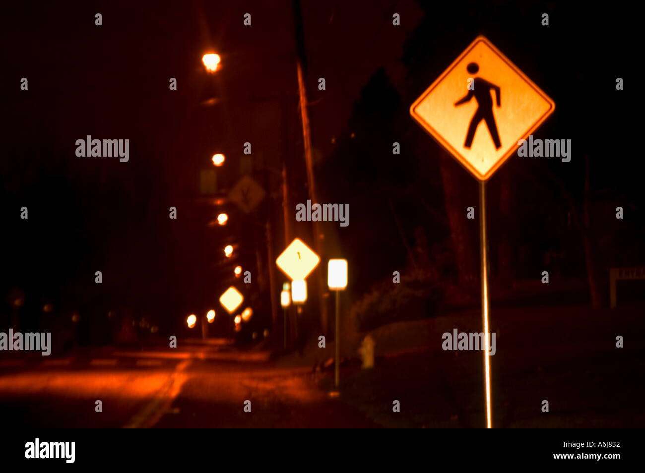 Pedestrian Crossing Sign Stock Photo - Alamy