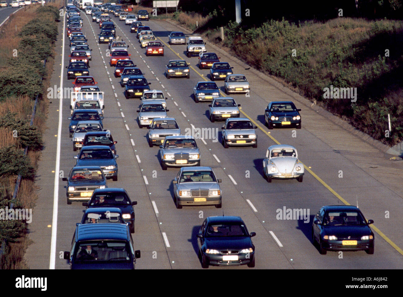 Traffic along a highway in South Africa Stock Photo - Alamy