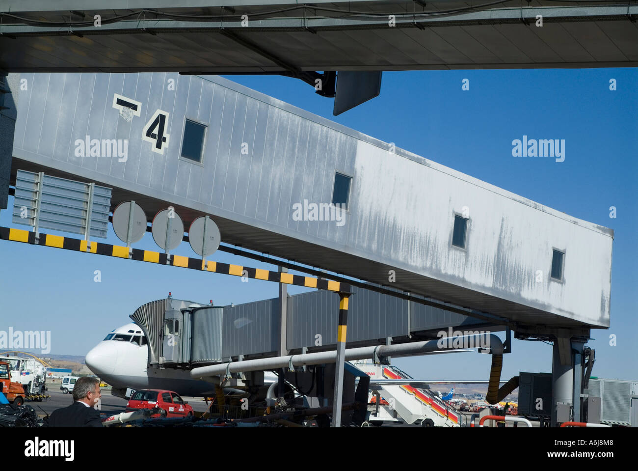 Gangway airplane hi-res stock photography and images - Alamy