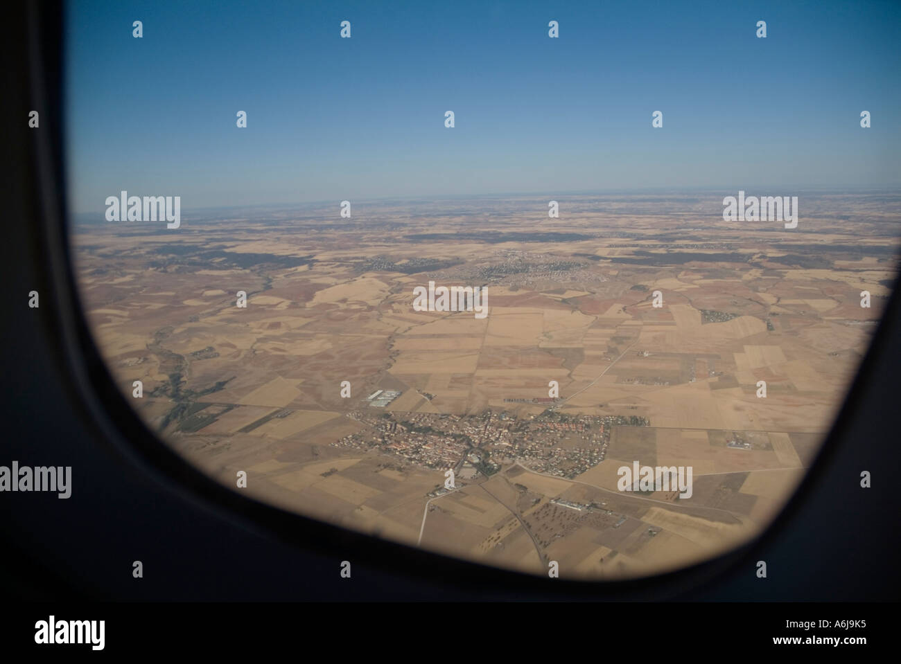 Spain Andalusia Landscape From A Flying Airplane Stock Photo - Alamy