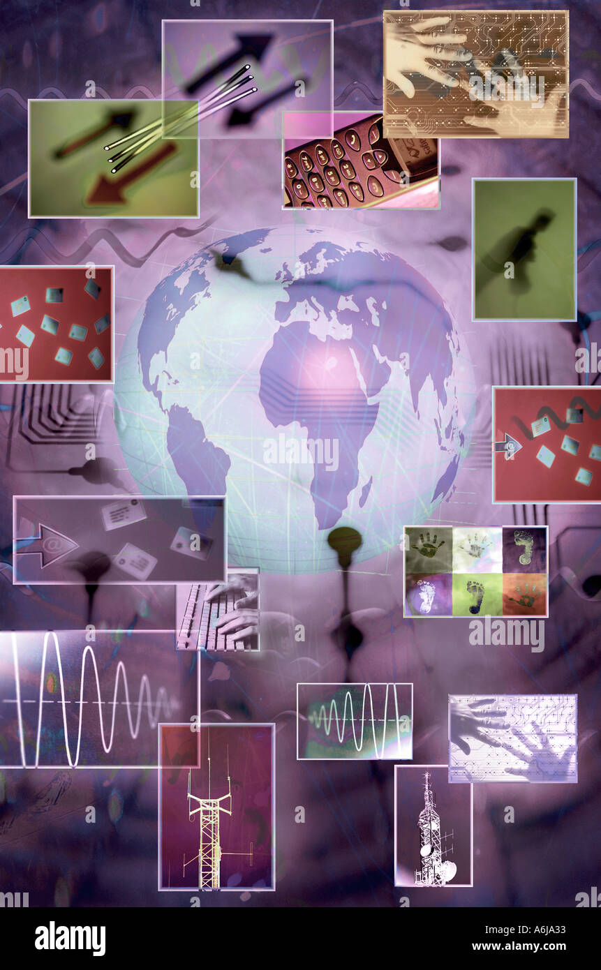 Technology Communications Montage Stock Photo - Alamy