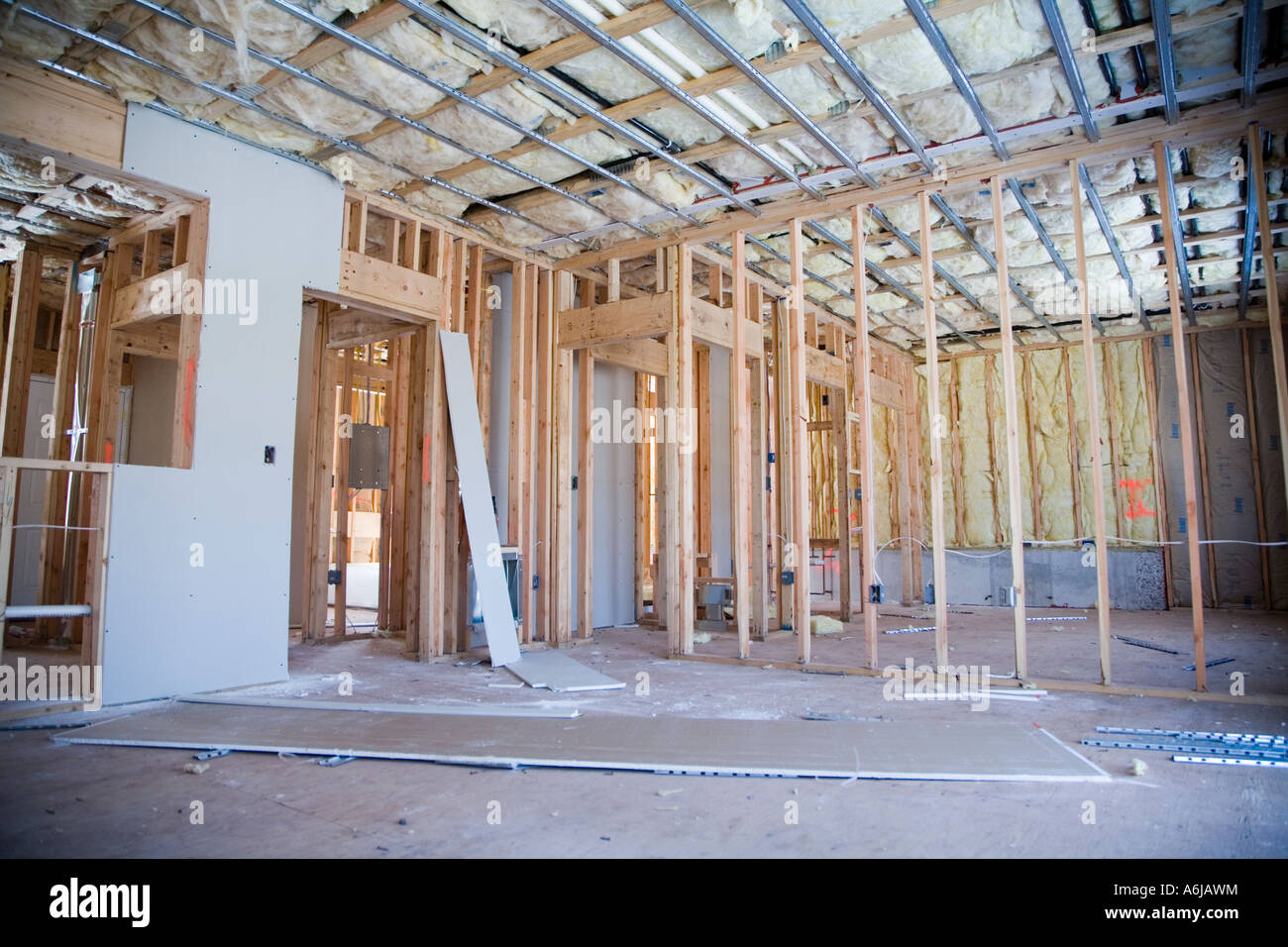 New Apartment Building under Construction Stock Photo - Alamy