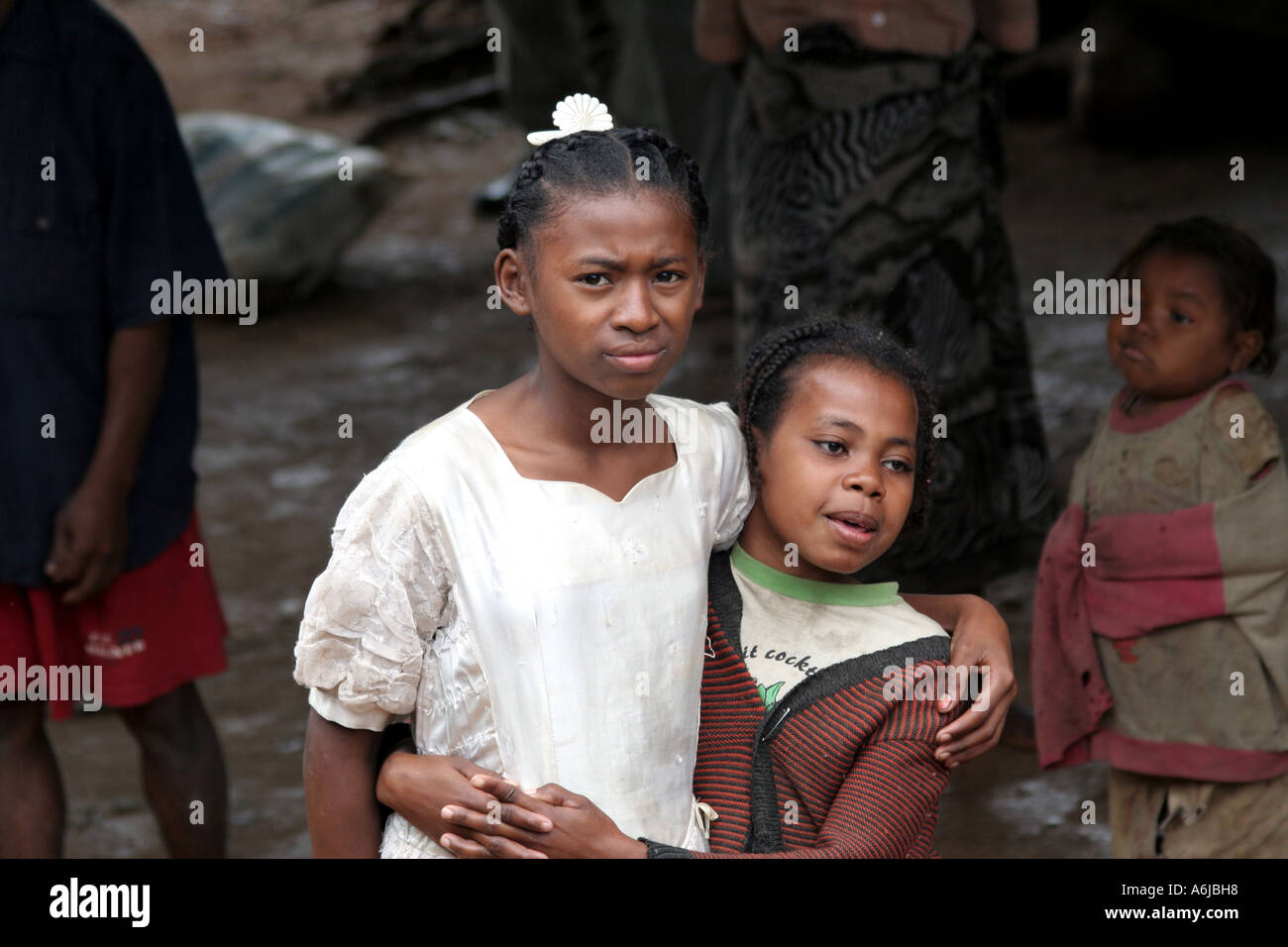 Local people line the rail when the famous FCE railroad train passes ...