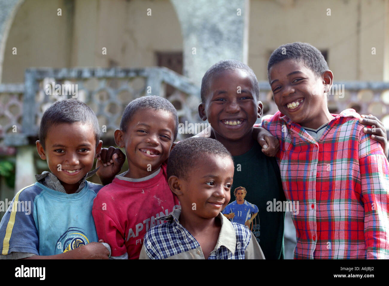 Group of happy children in madagascar hi-res stock photography and ...