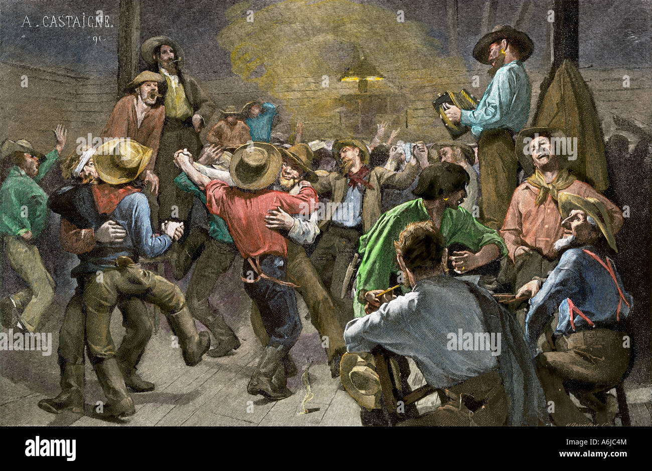 Gold Rush Miners In Color