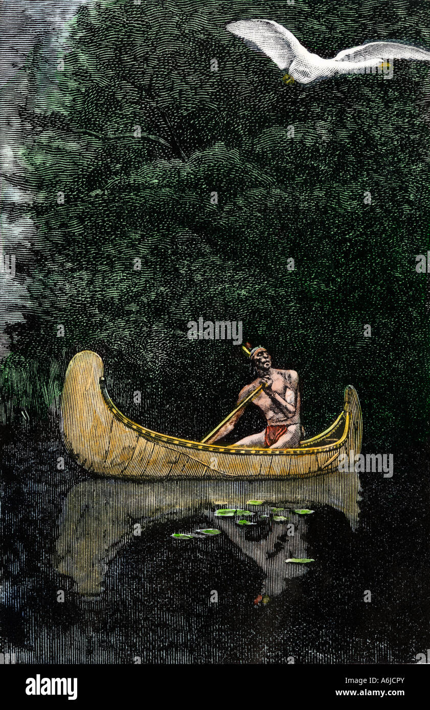Native american canoe hi-res stock photography and images - Alamy