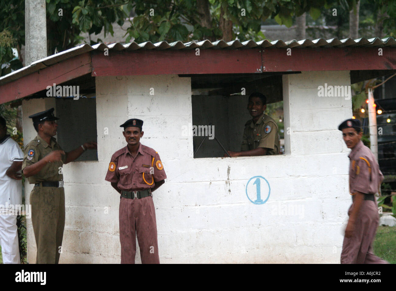 Sri Lanka, Army outpost checkpoint in Anuradhapura Stock Photo - Alamy