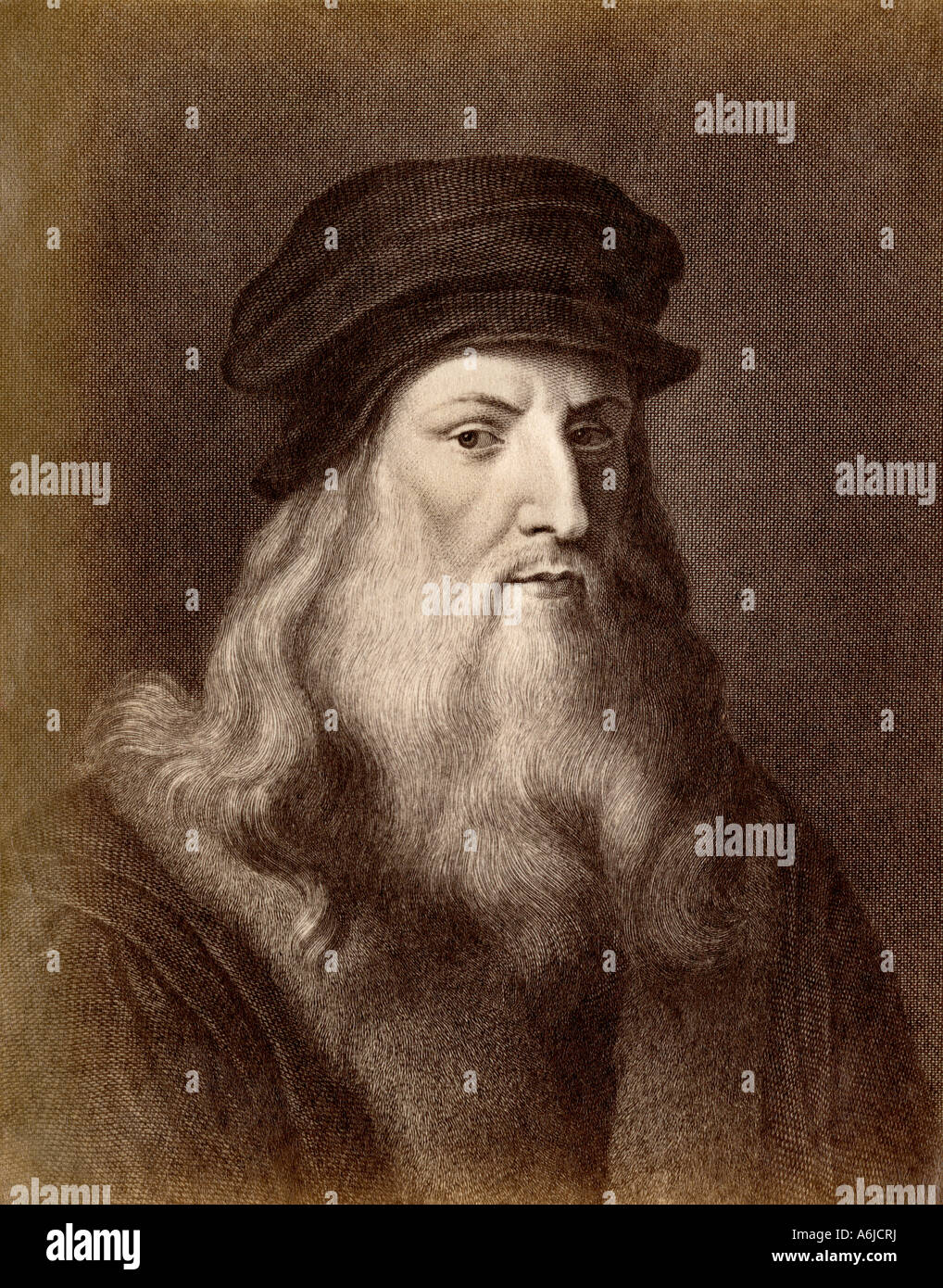 Leonardo Da Vinci Portrait Stock Photos & Leonardo Da Vinci Portrait ...