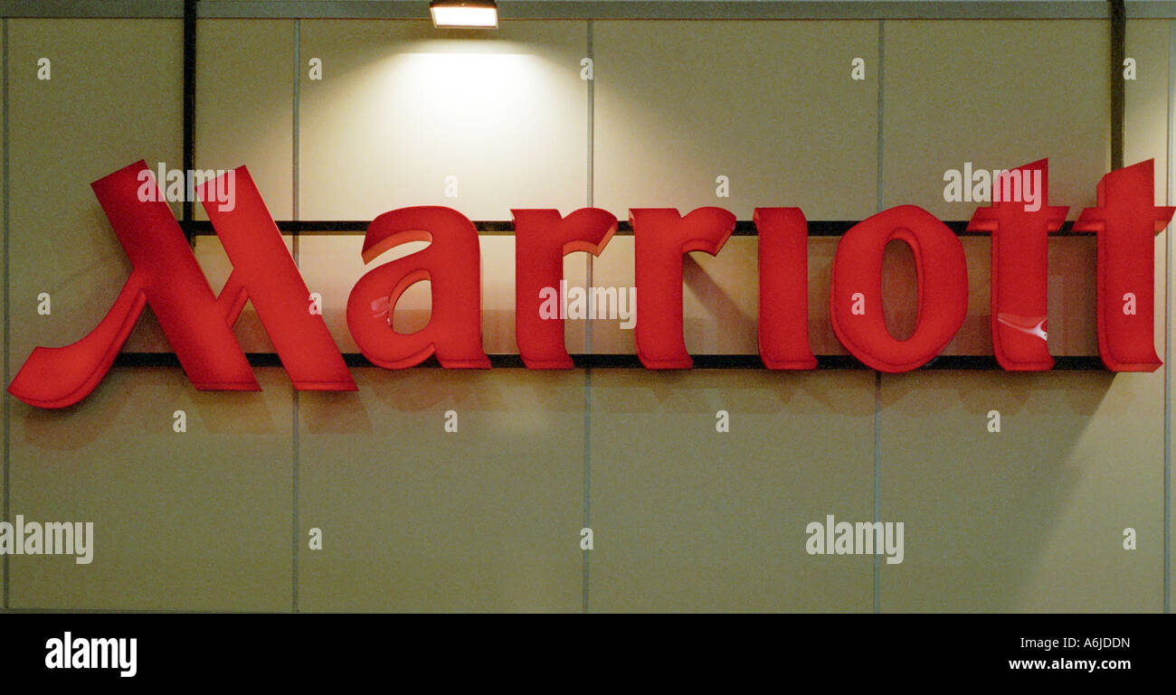 The logo of MARRIOTT at the Internationale Tourismus-Boerse fair in ...