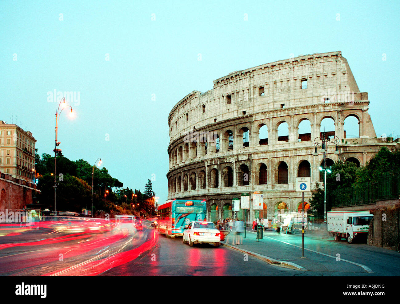 The Colosseum and street traffic, Rome, Italy Stock Photo - Alamy