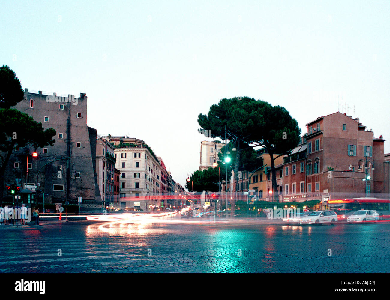 Traffic dusk evening rome hi-res stock photography and images - Alamy