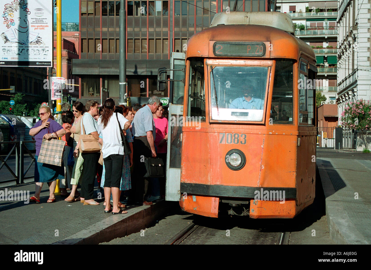 People waiting at a tram hi-res stock photography and images - Alamy