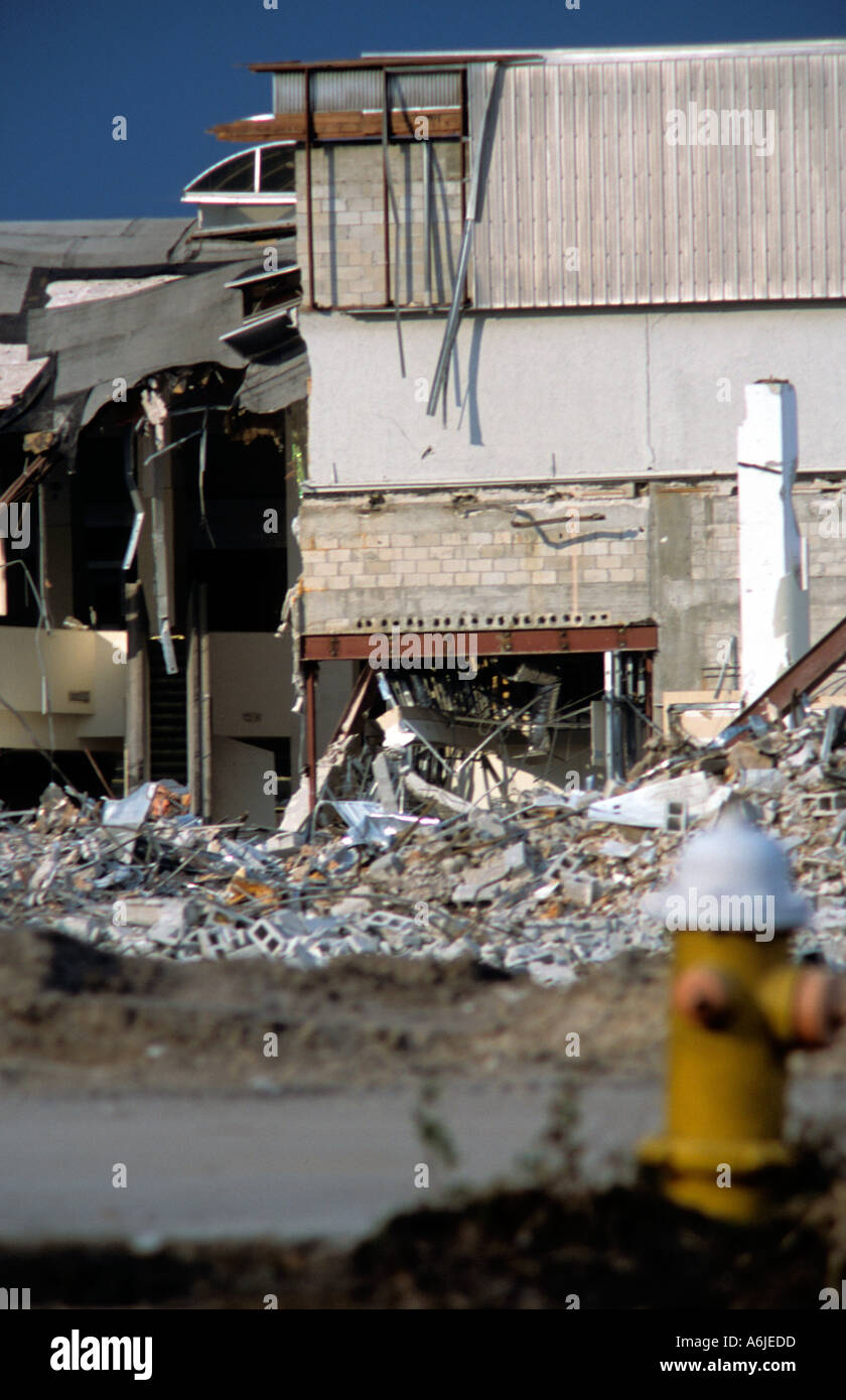 Ruins of a modern department store being torn down Stock Photo - Alamy