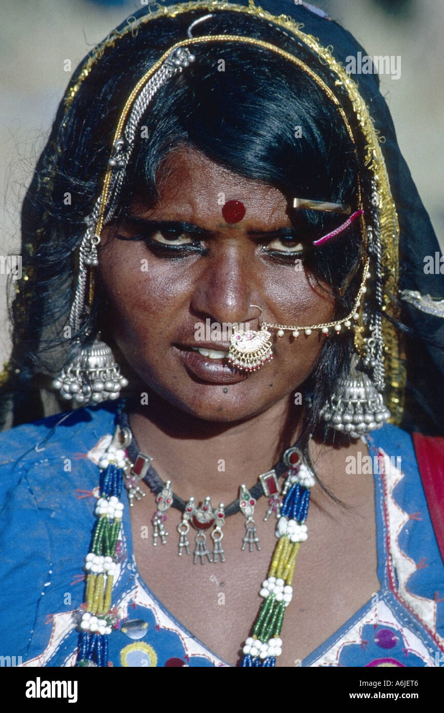 woman from India during Pushkar fair, India, Rajasthan, Pushkar Stock ...