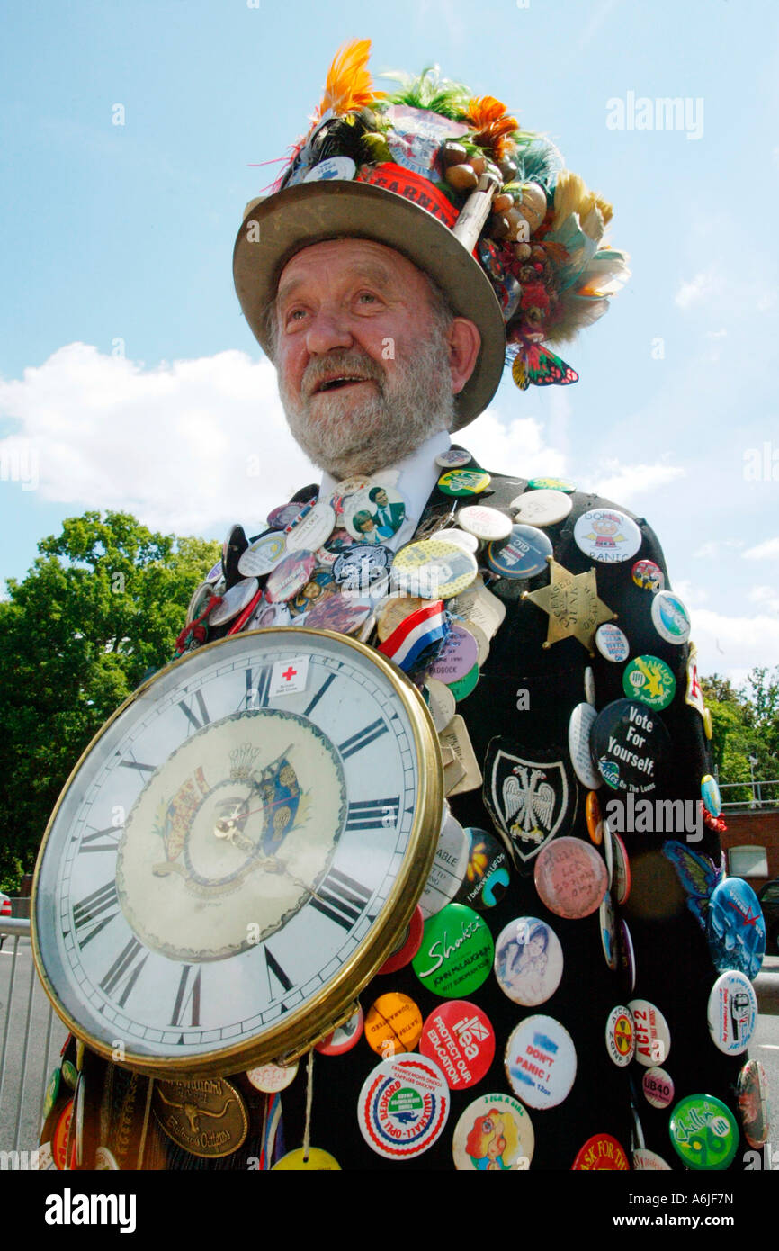 A dressed up man at horse races, Royal Ascot, Great Britain Stock Photo ...