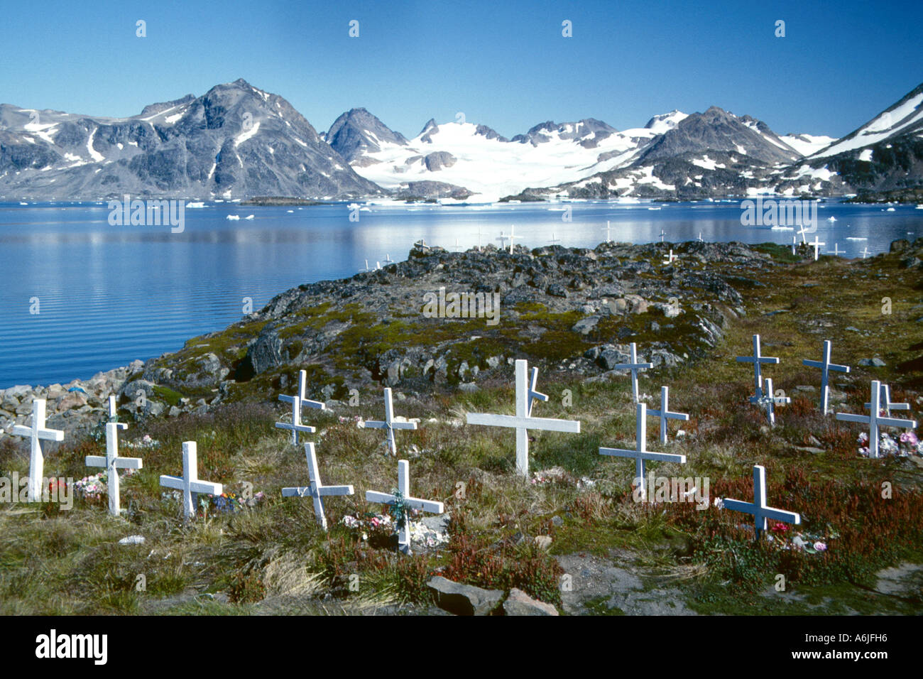 cemetery from Kulusuk Stock Photo - Alamy