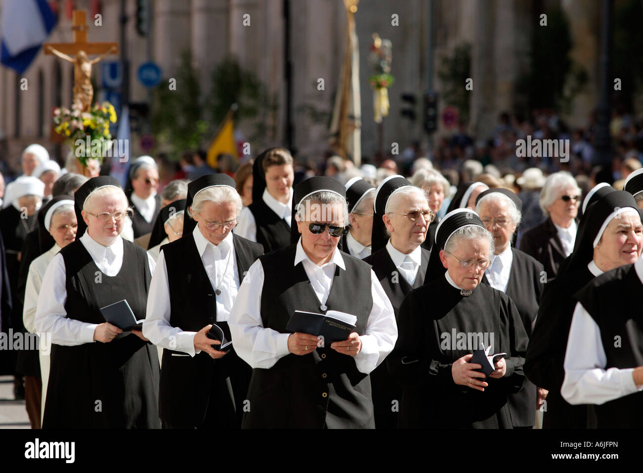 Nuns in a procession, Munich, Germany Stock Photo - Alamy