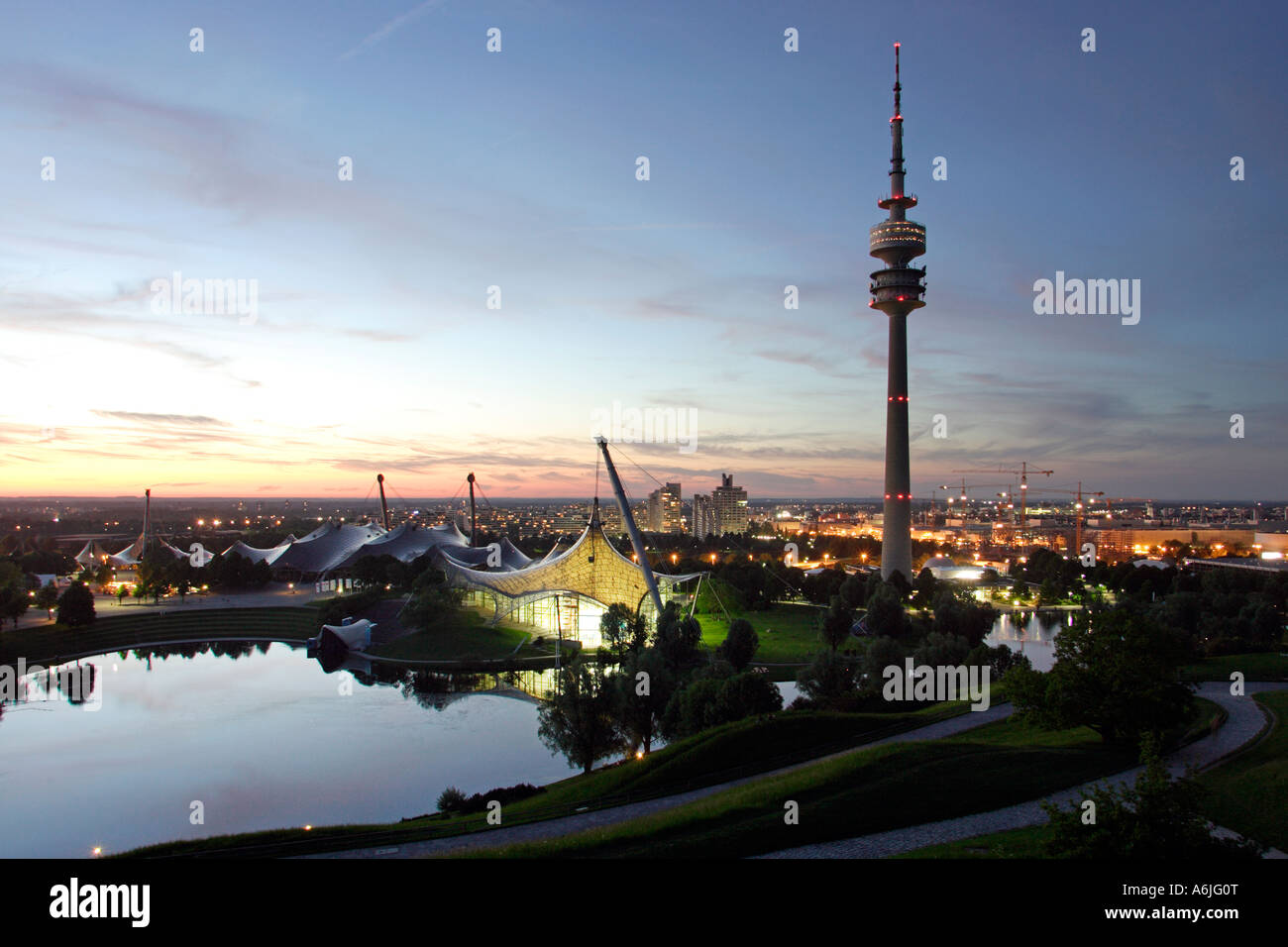 The Olympic Park in Munich, Germany Stock Photo - Alamy
