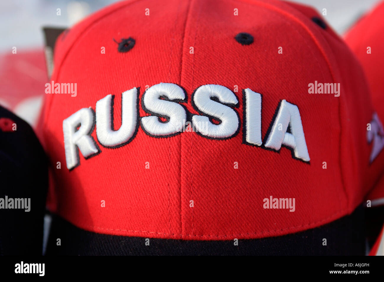 Baseball cap with an inscription Russia Stock Photo - Alamy