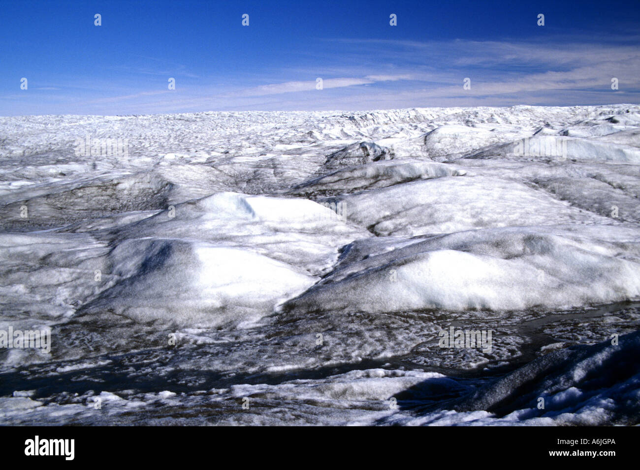 inland ice, endless ice desert Stock Photo - Alamy