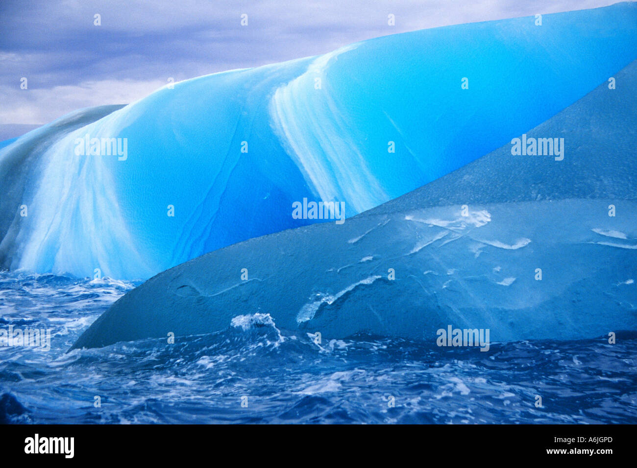 iceberg with blue ice, Antarctica Stock Photo - Alamy