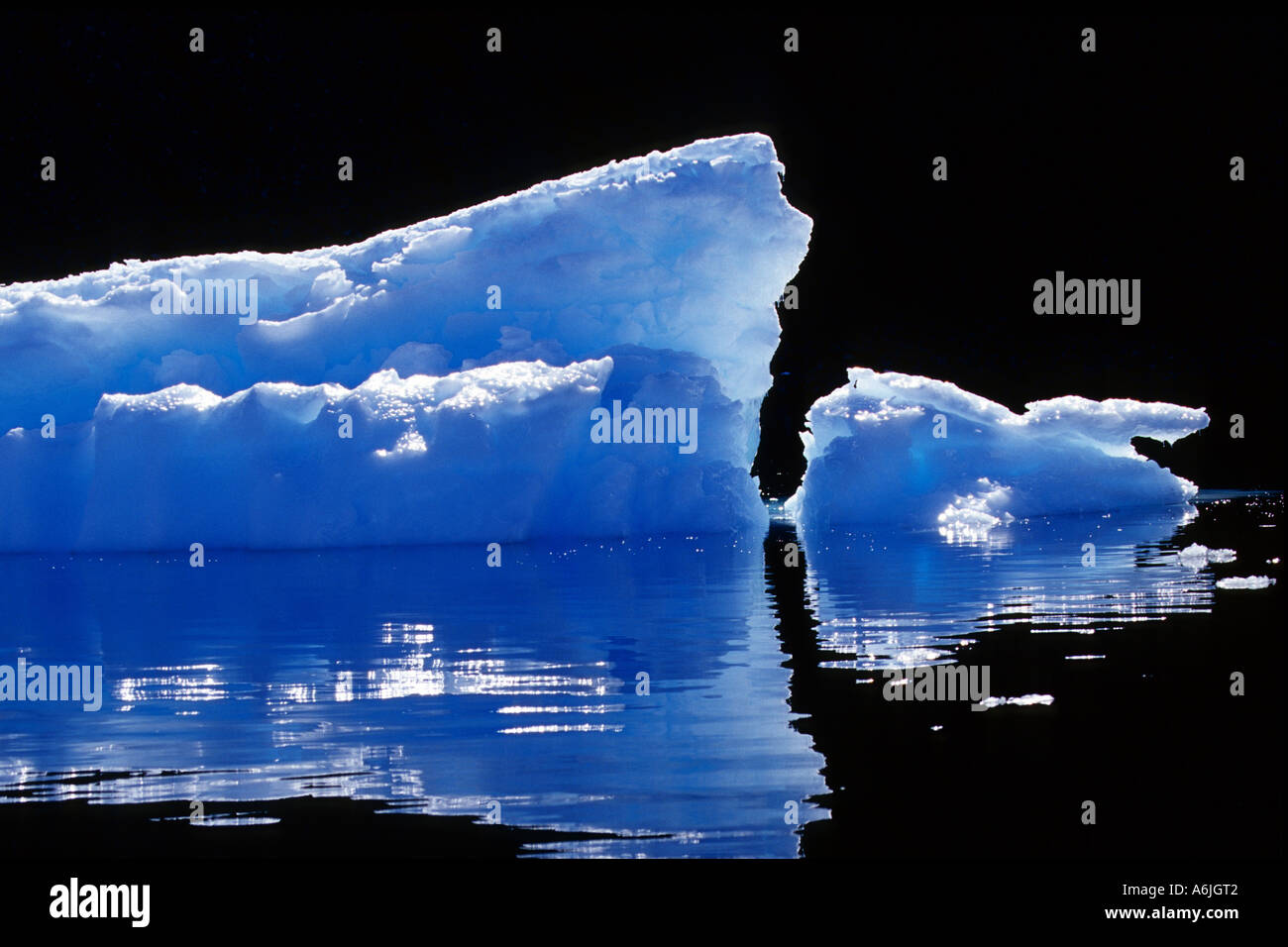 iceberg with blue ice, Antarctica Stock Photo - Alamy