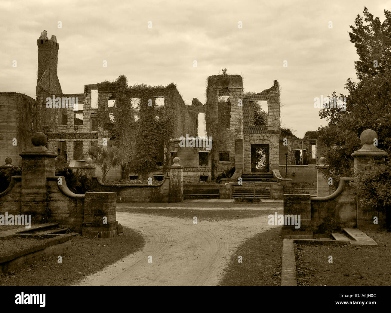 ruins of dungeness mansion on cumberland island georgia usa Stock Photo ...