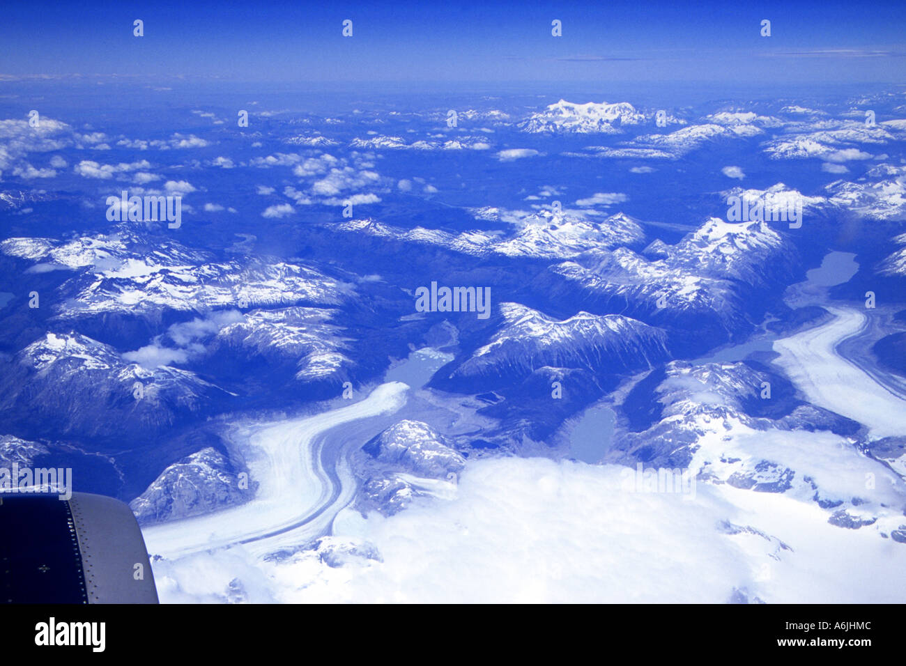 ice field of South Patagonia with glaciers, Chile, Patagonia Stock ...