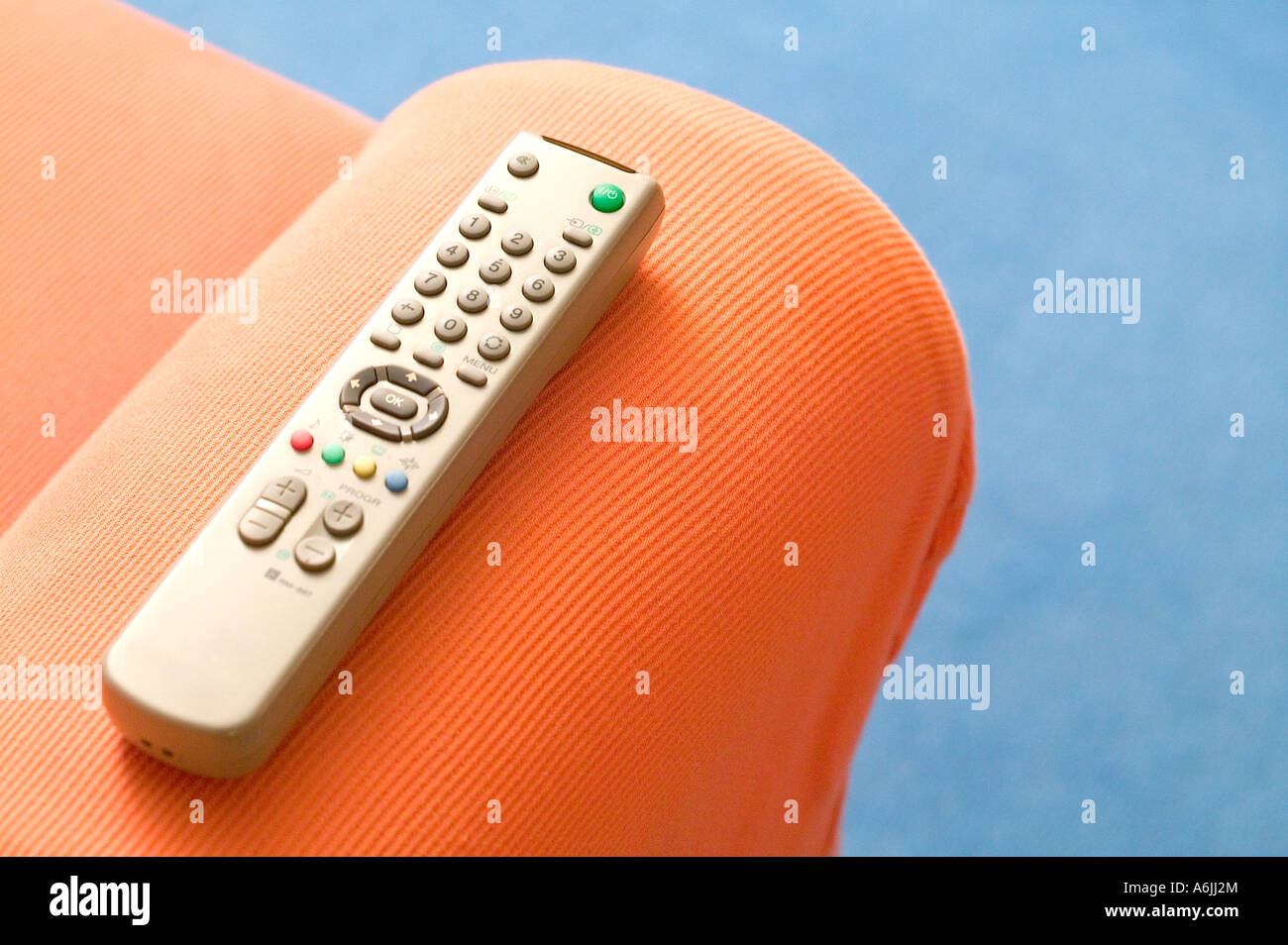 remote control on the sofa Stock Photo - Alamy