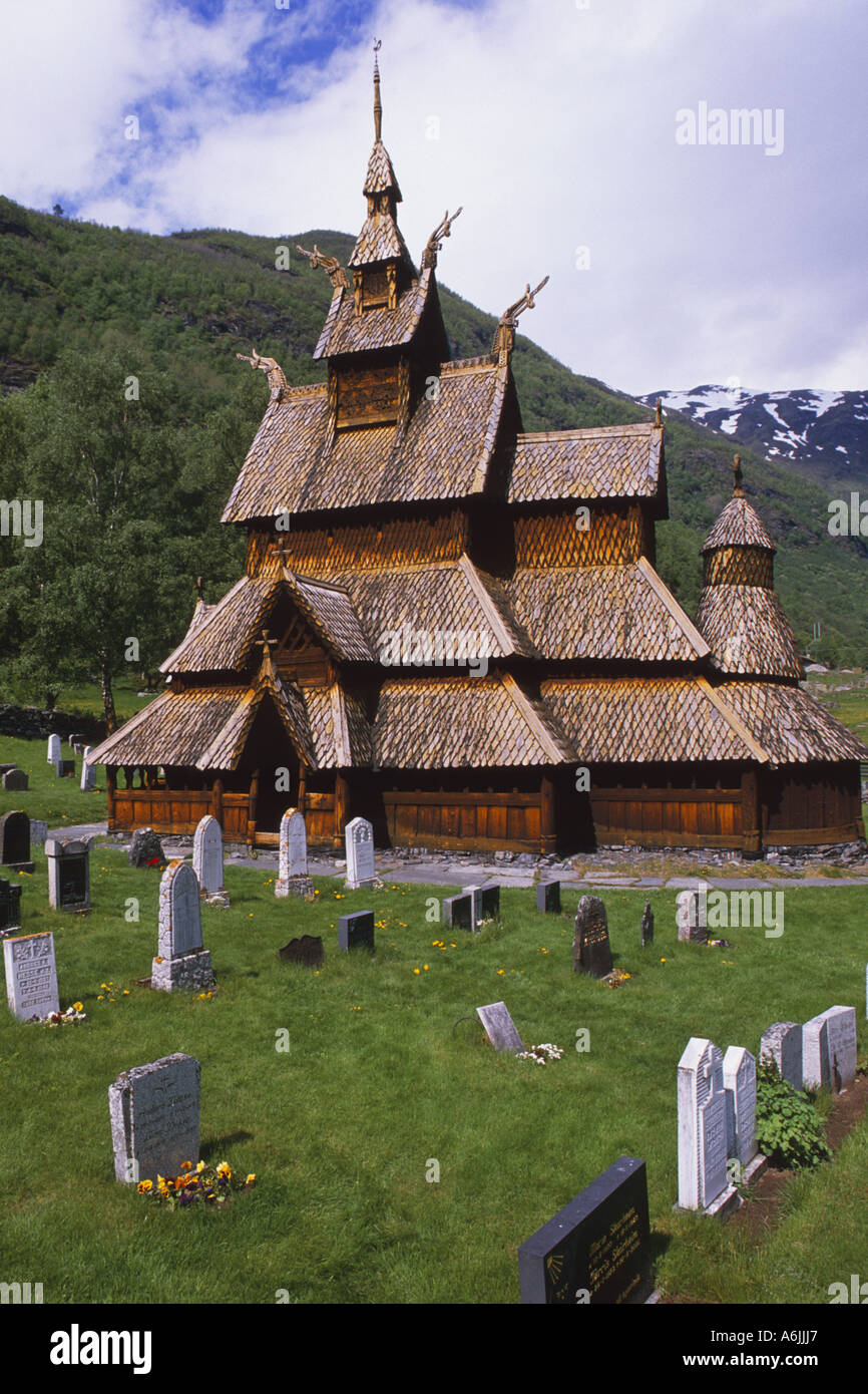 Borgund Stave Church, Norway, Fjordland, Borgund Stock Photo - Alamy