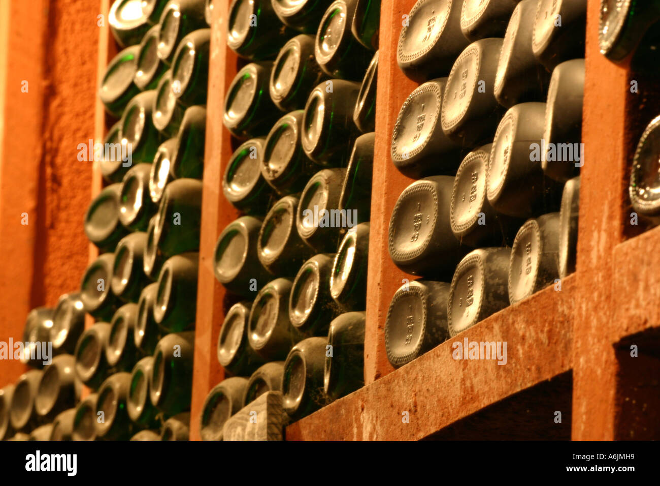 wine bottles in a wine cellar, Germany Stock Photo - Alamy
