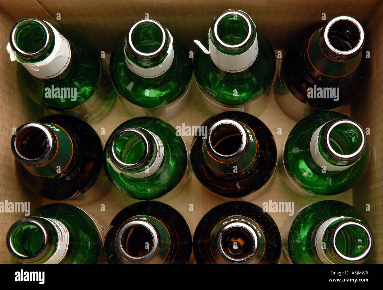 Empty beer bottles Stock Photo - Alamy