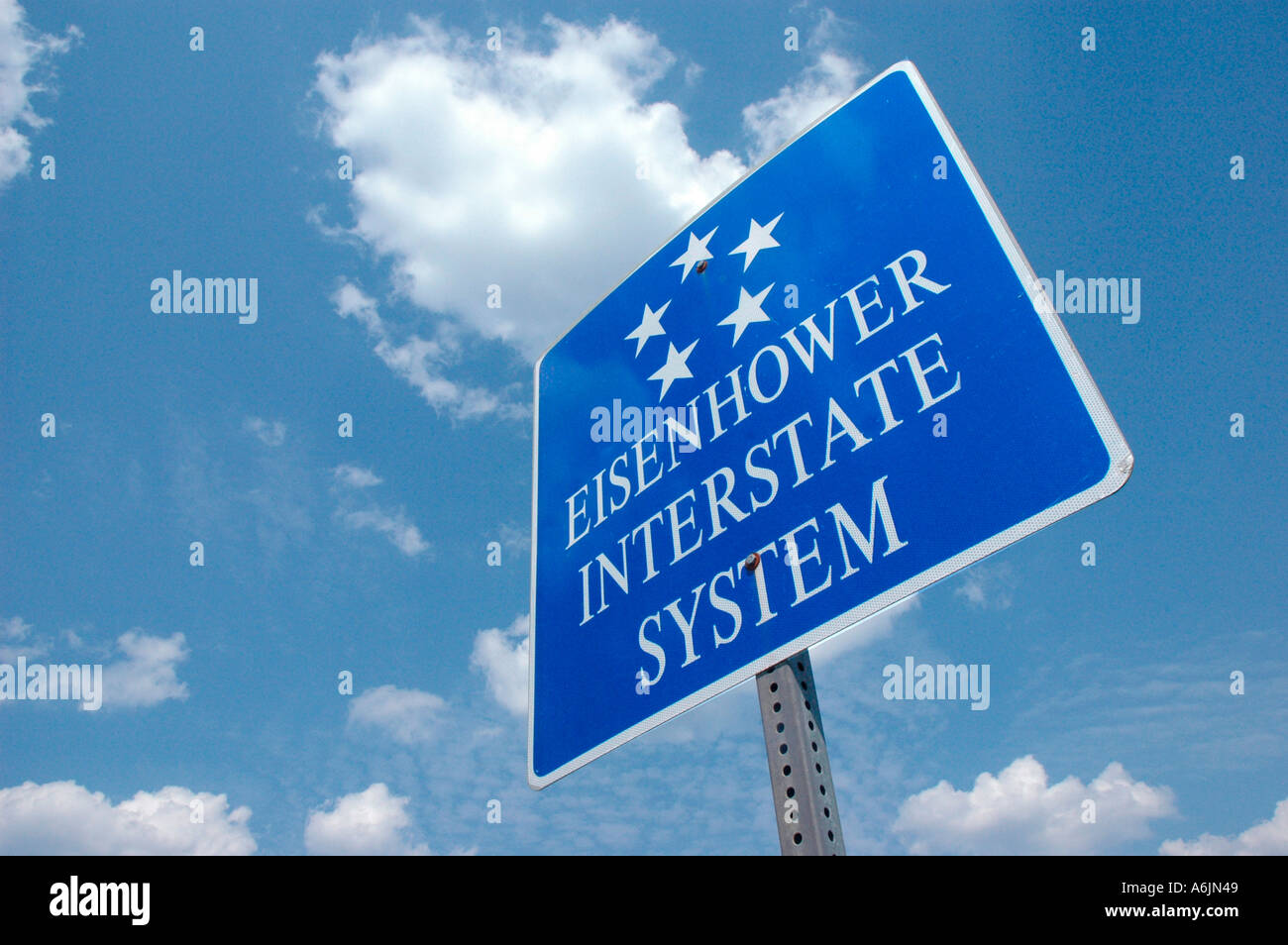 Dwight eisenhower interstate highway system sign hi-res stock ...