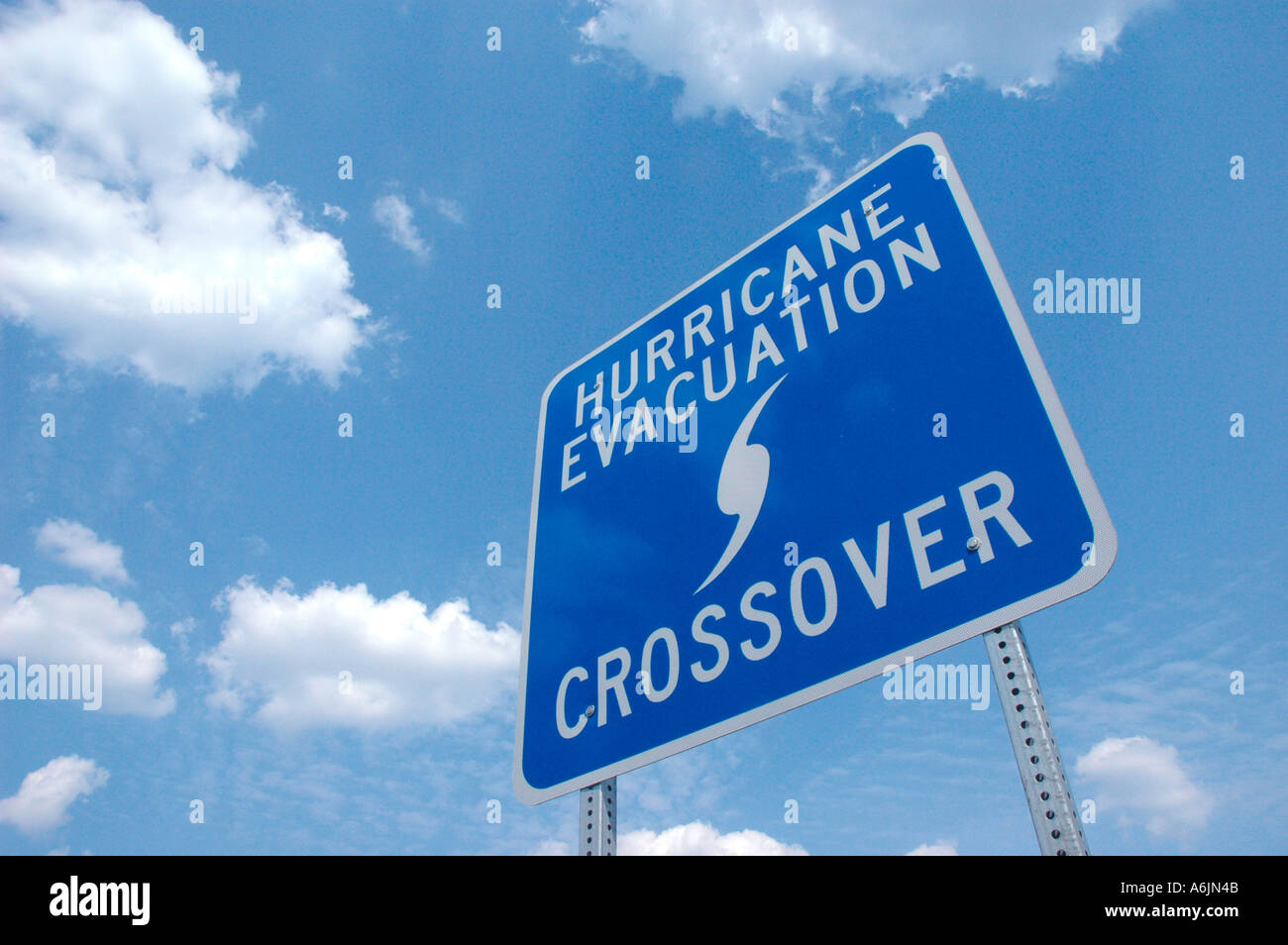 Weather Hurricane evacuation sign for going wrong way on freeway near ...