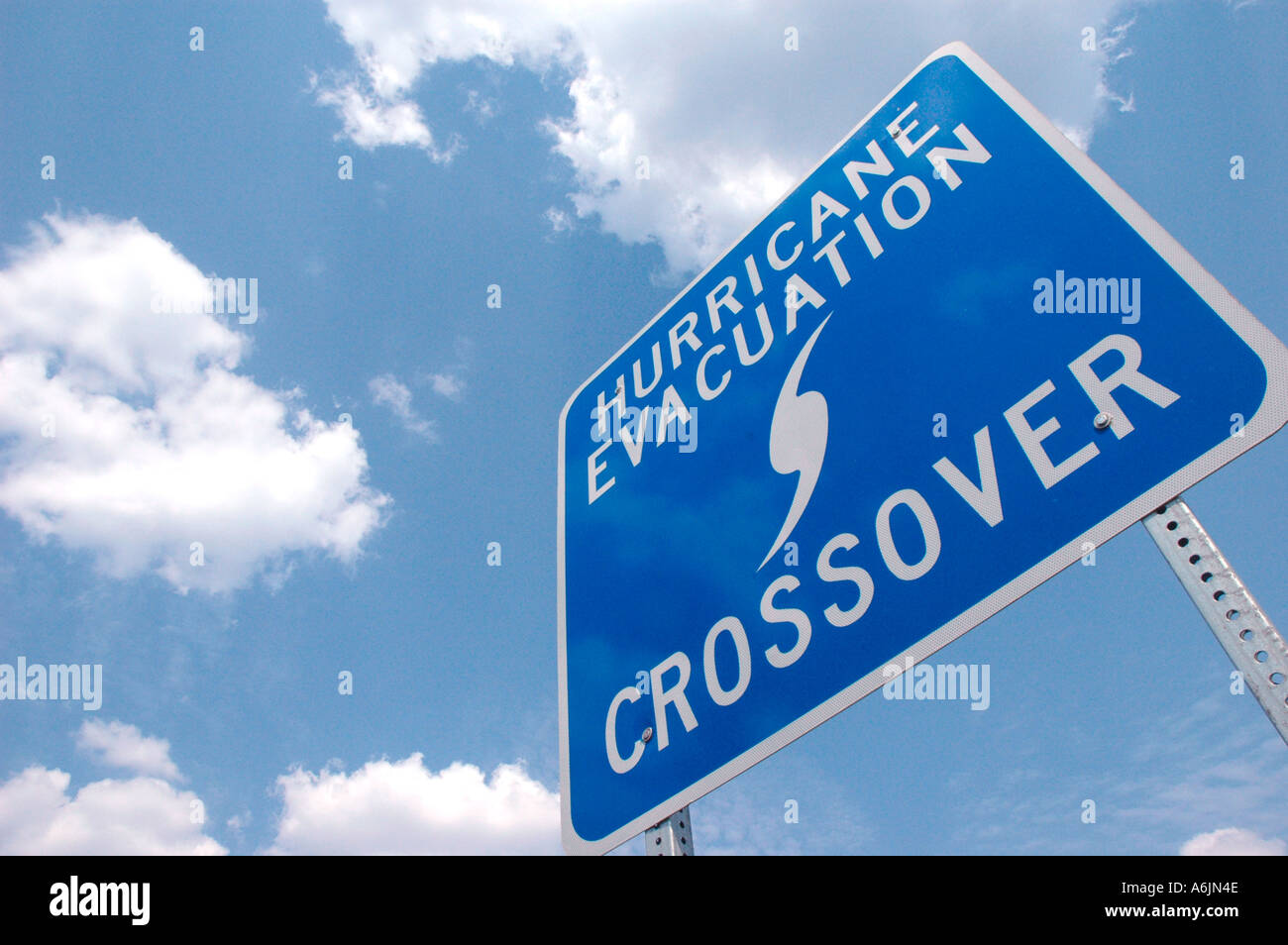 Weather Hurricane evacuation sign for going wrong way on freeway near ...