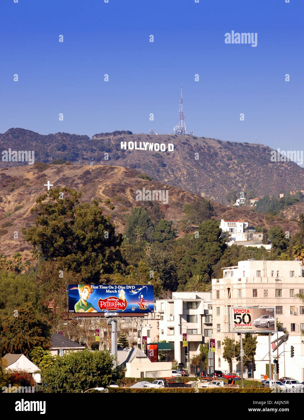 Hollywood area and sign Stock Photo - Alamy