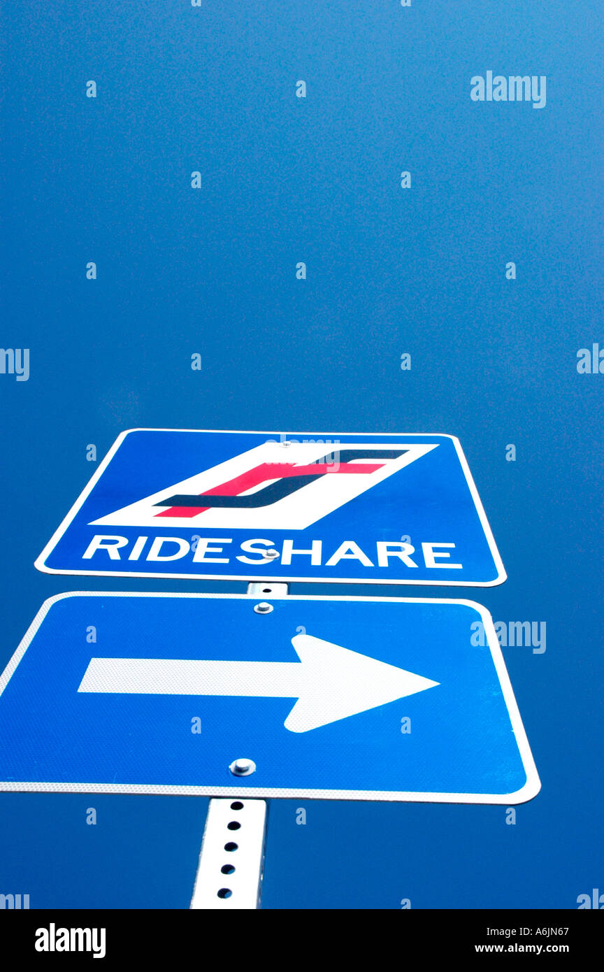 Bus public transportation ride sharing location signs and directions ...