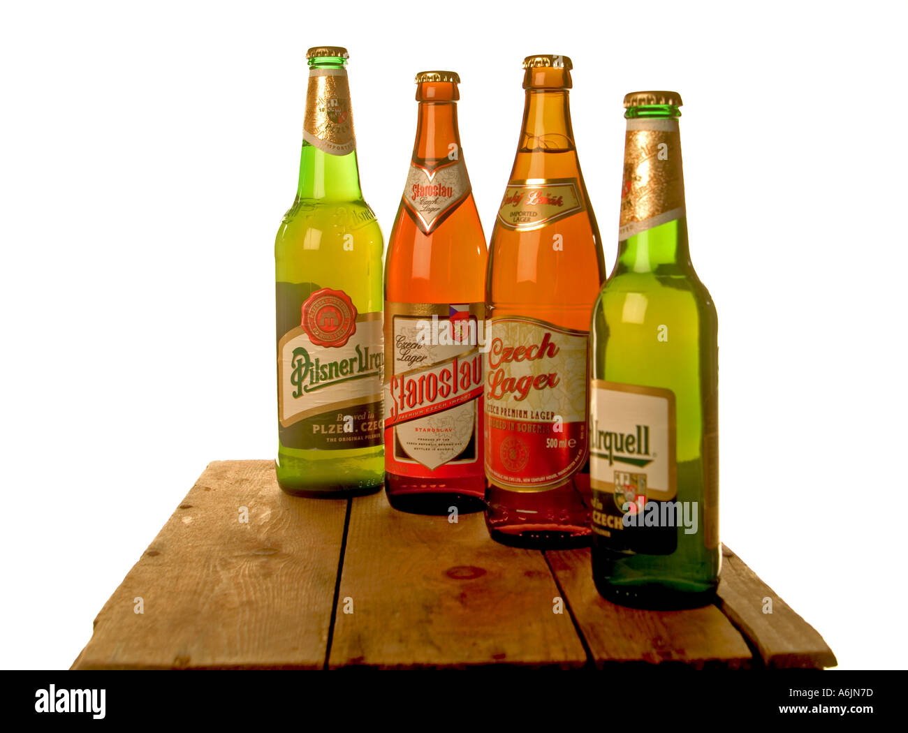 Bottles of lager beer Stock Photo - Alamy