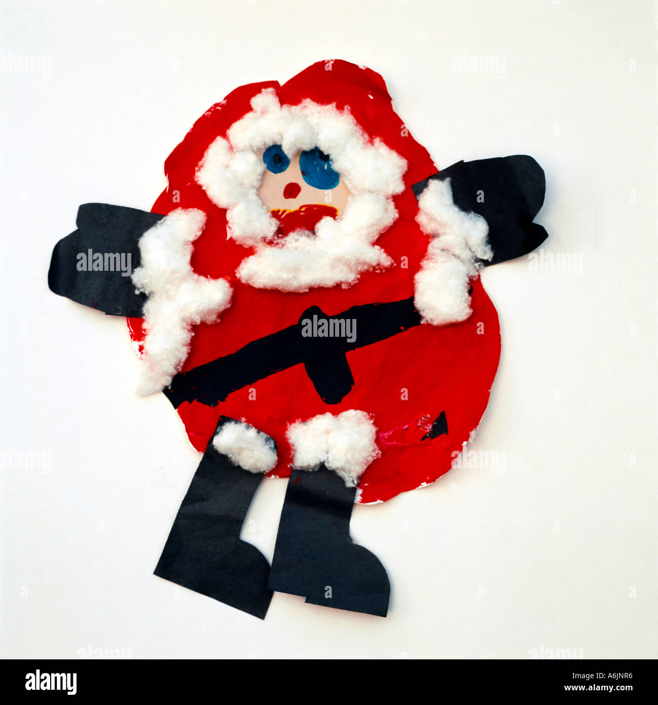 Model Father Christmas By 5 Year Old Christmas Card Stock Photo - Alamy