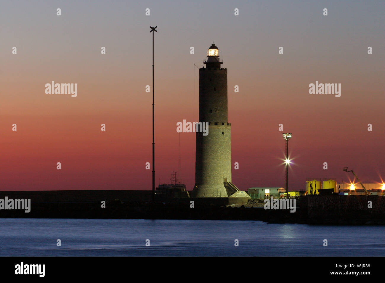 lighthouse beacon Livorno italy Stock Photo - Alamy