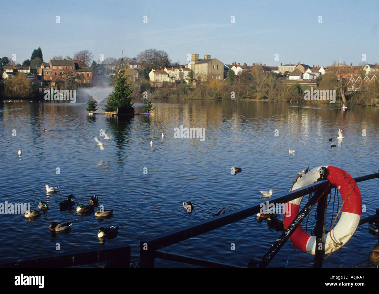 The Mere At Diss In Norfolk uk Stock Photo - Alamy