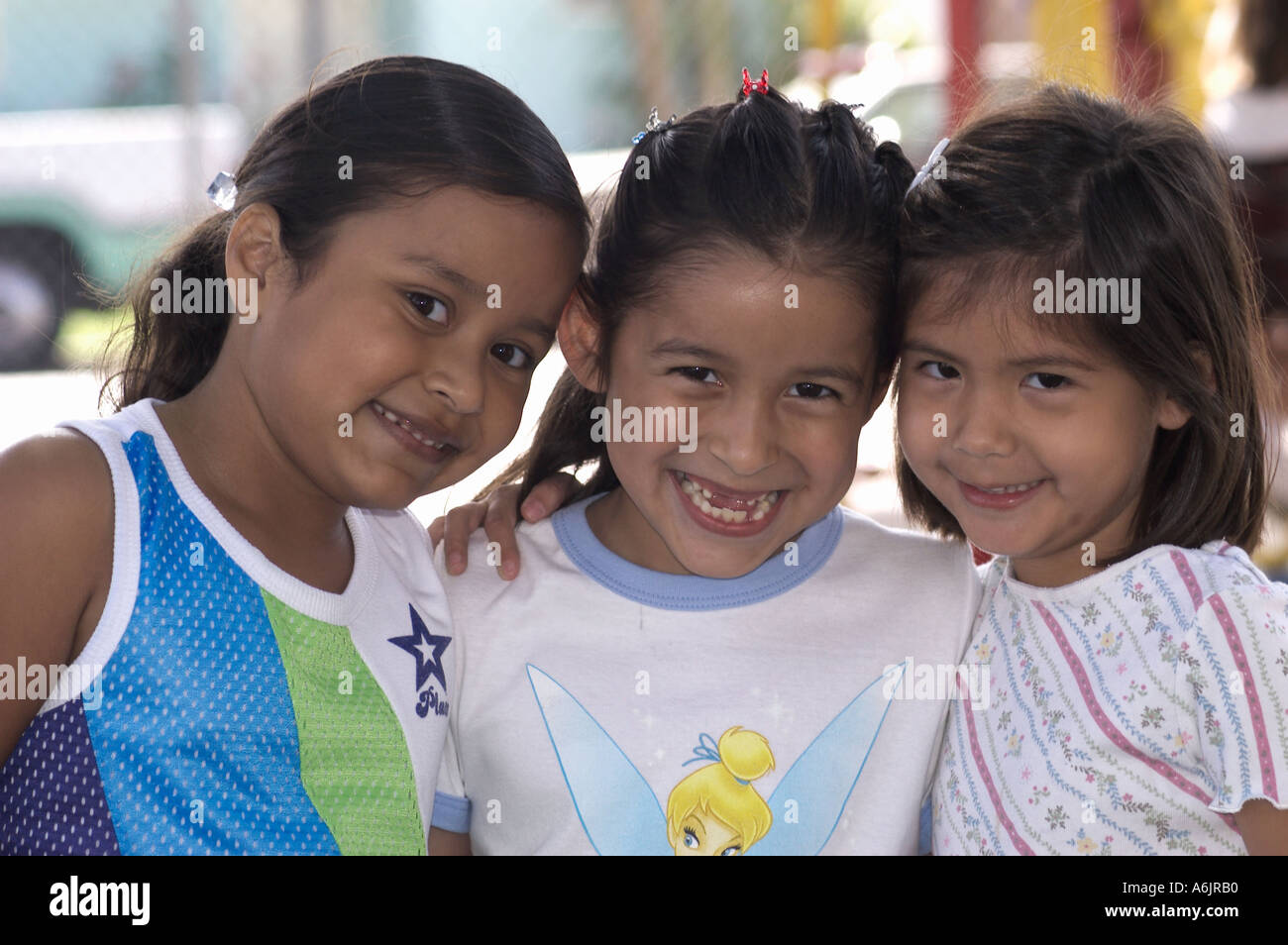 three Latin school girls Stock Photo - Alamy