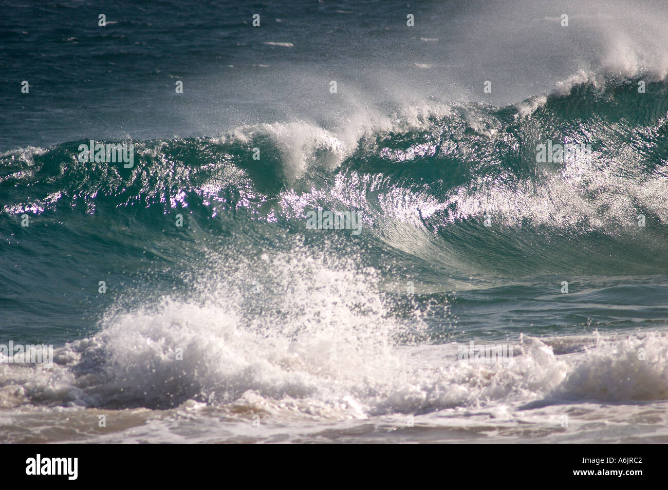 powerful breaking ocean wave Stock Photo - Alamy