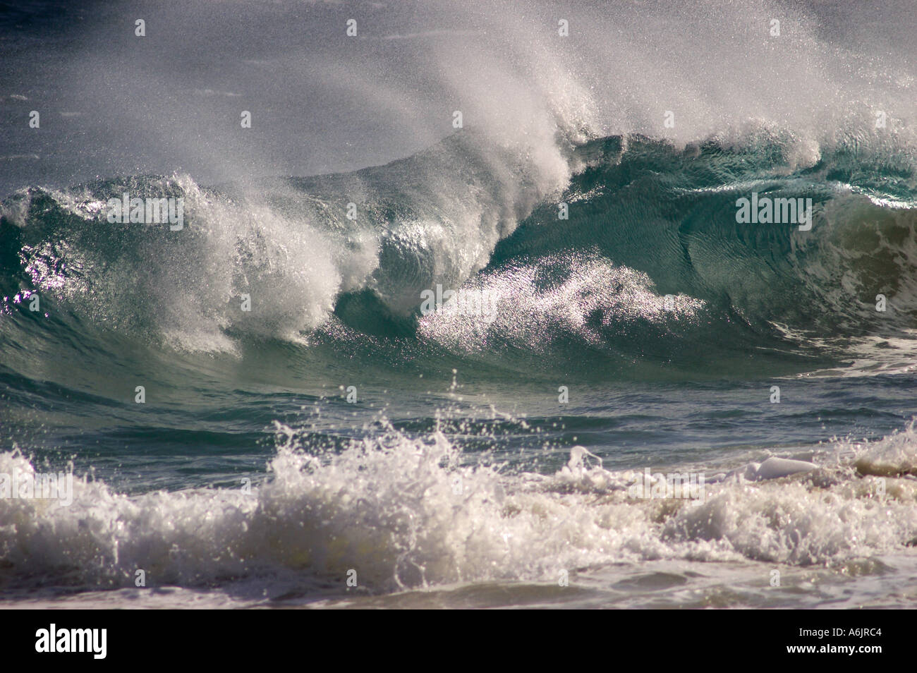 powerful breaking ocean wave Stock Photo - Alamy