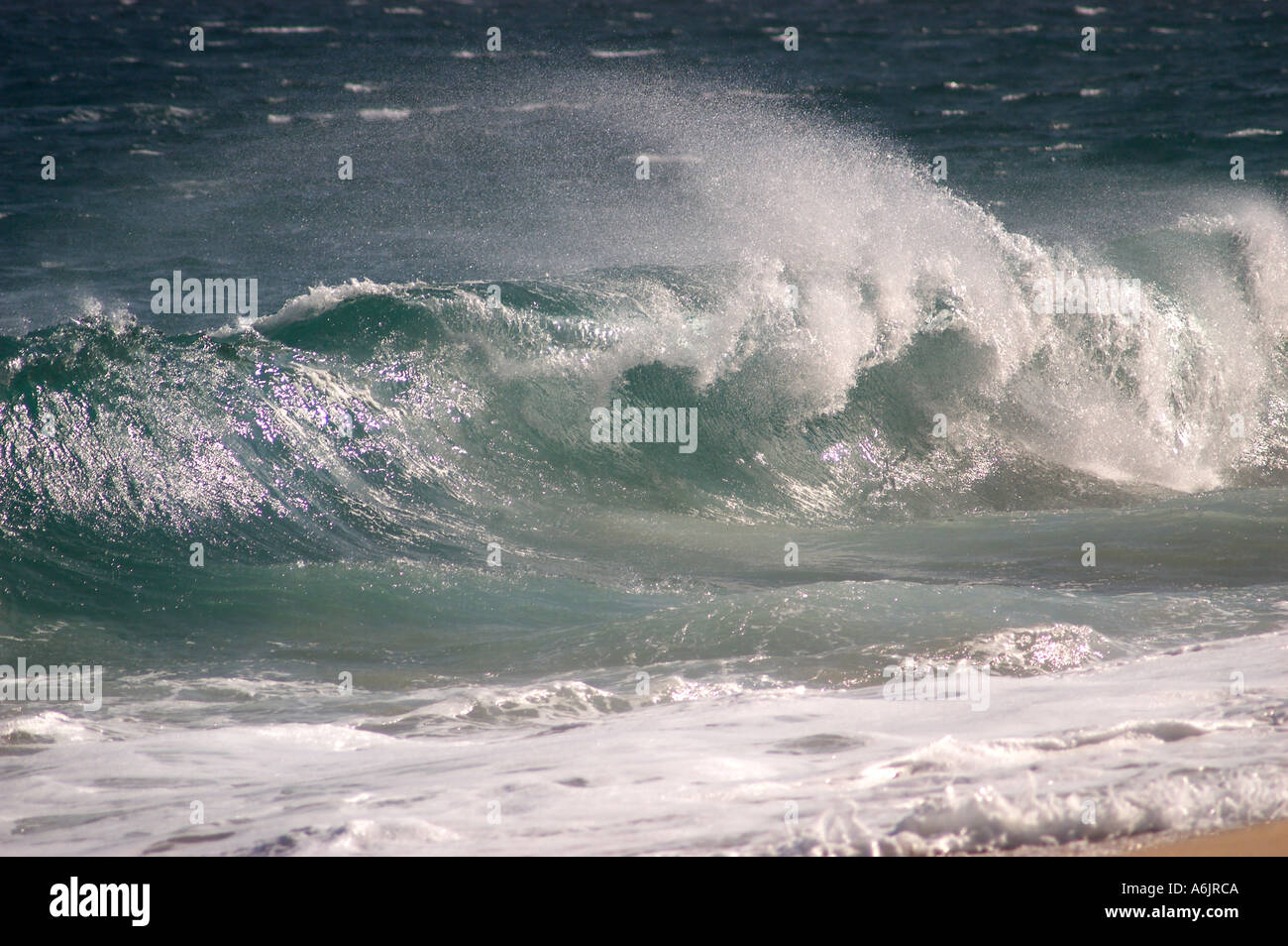 powerful breaking ocean wave Stock Photo - Alamy