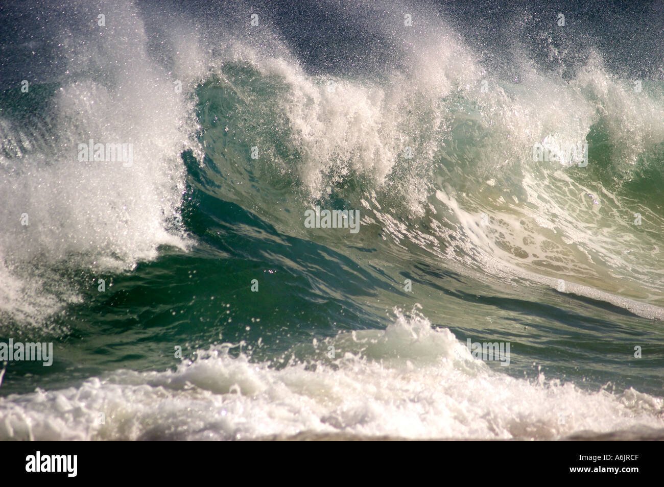 powerful breaking ocean wave Stock Photo - Alamy